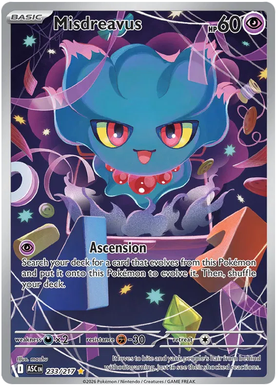 Ascended Heroes 233 217 Misdreavus Cards Center