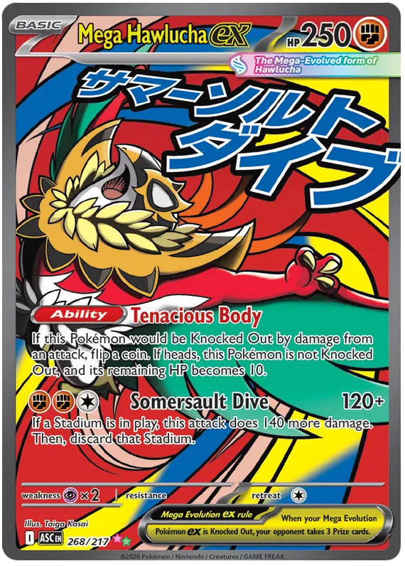 Ascended Heroes - 268/217 - Mega Hawlucha ex – Cards Center